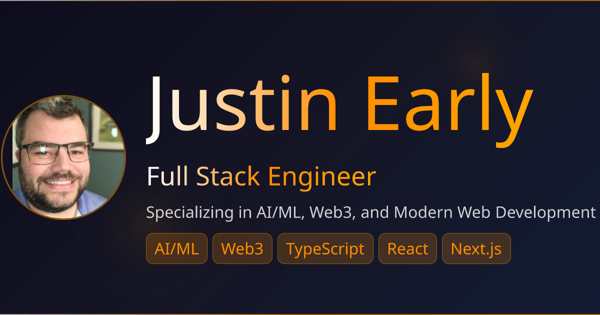 Justin Early - Full Stack Engineer & Co-Founder